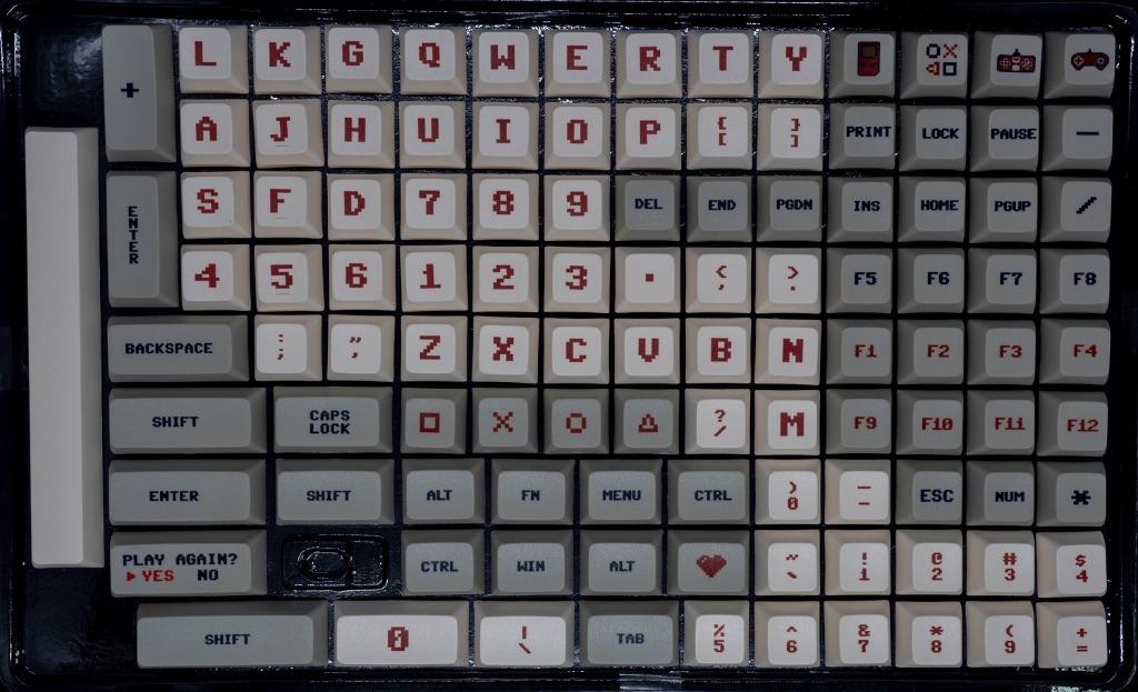 Mitsubishi Zero Fighter PBT Keycaps / Gameboy Retro Keycaps Full Set ...