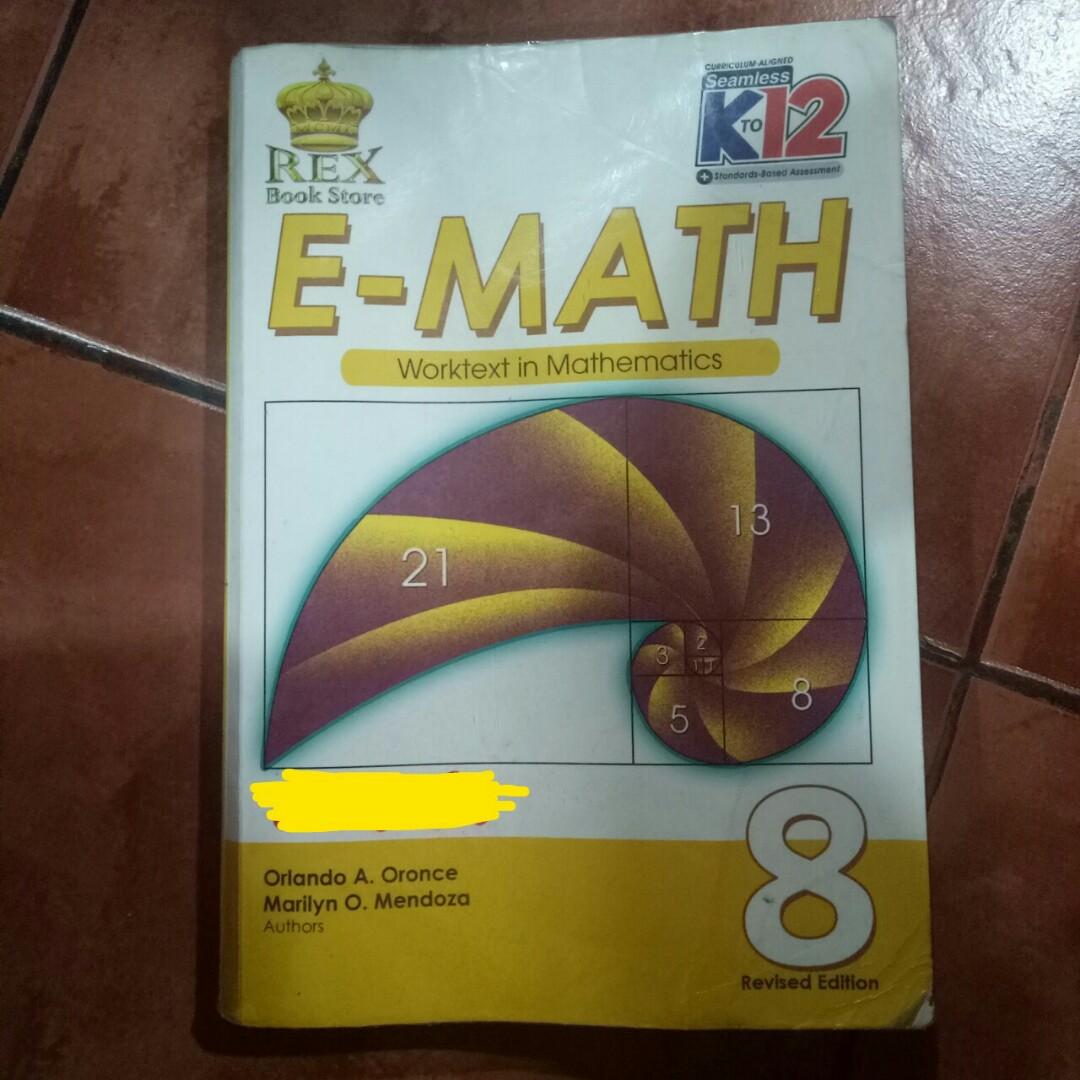 E-Math 8 Grade 8 Mathematics book, Hobbies & Toys, Books & Magazines ...