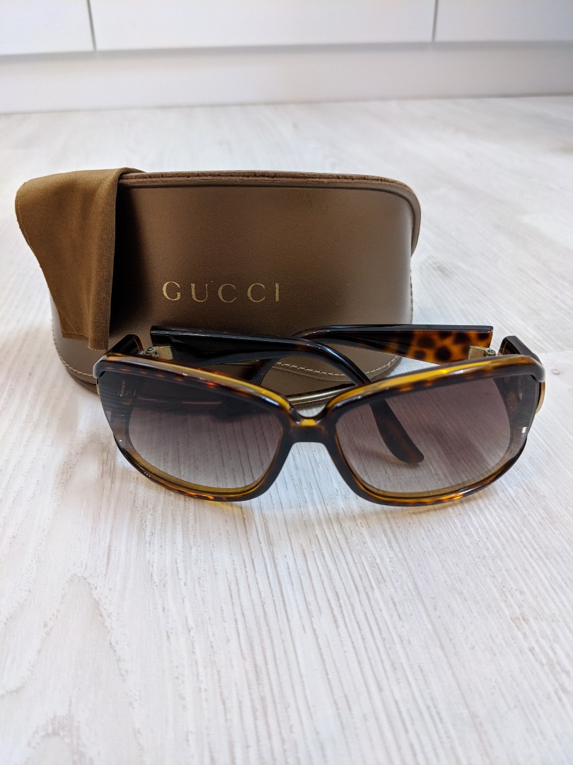 Gucci Tortoise Shell Sunglaases, Women's Fashion, Watches & Accessories ...