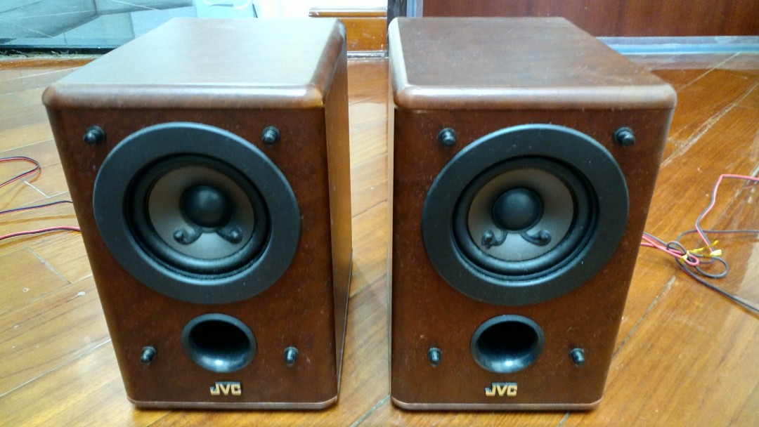 JVC Wooden Speakers SP-UXT200 書檯喇叭, 音響器材, Soundbar、揚聲器、藍牙喇叭、耳擴 - Carousell