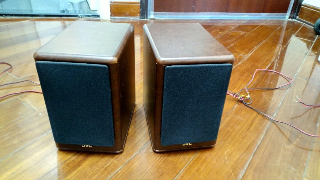 JVC Wooden Speakers SP-UXT200 書檯喇叭, 音響器材, Soundbar、揚聲器、藍牙喇叭、耳擴 - Carousell