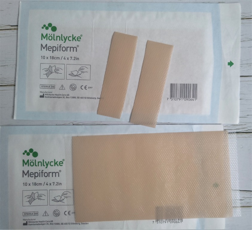 (Large) Scar Sheet 10 x 18 cm Mepiform Silicon sheet, Beauty & Personal ...