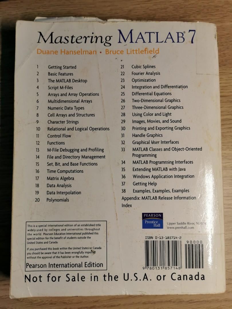 Mastering MATLAB 7, Books & Stationery, Textbooks, Professional Studies ...