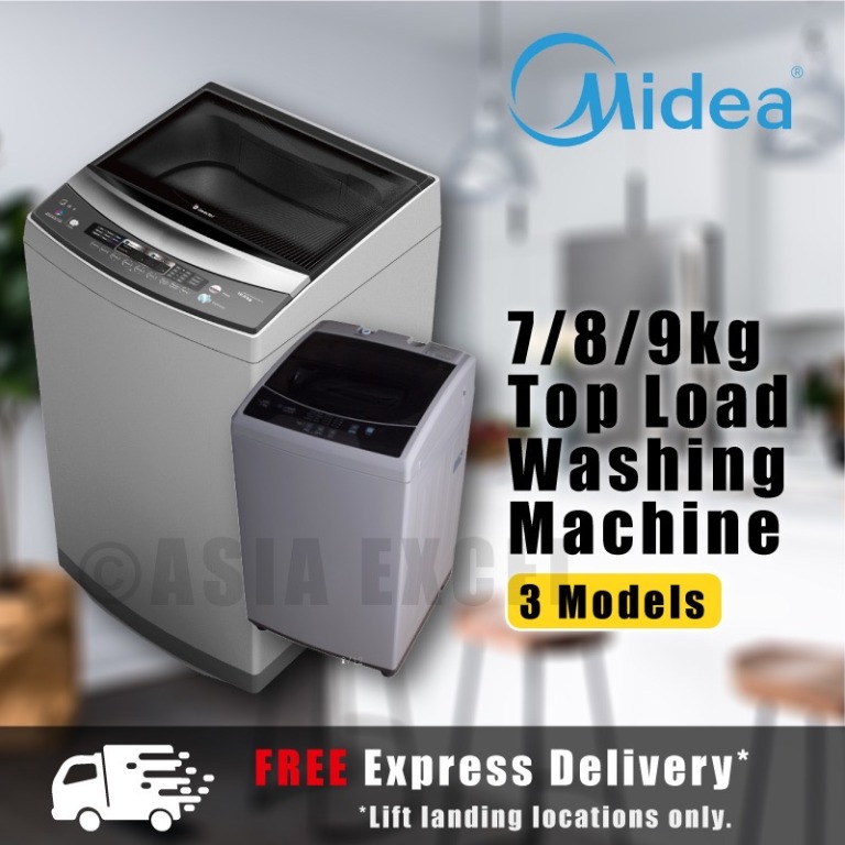 MIDEA 7/8/9KG TOP LOAD WASHING MACHINE [MT740S/MT860S/MT850B/MT950B ...