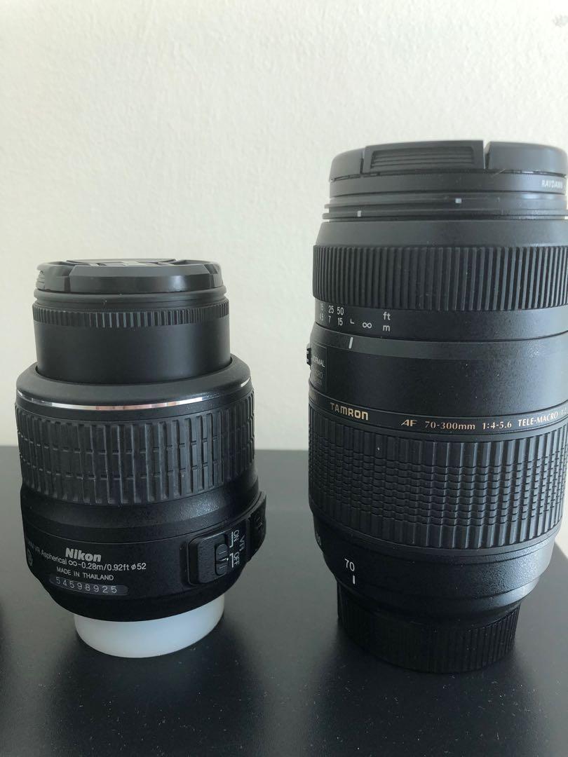 Nikon D5200 /w dry box, original box, 2 lens, 2 bags, battery charger ...