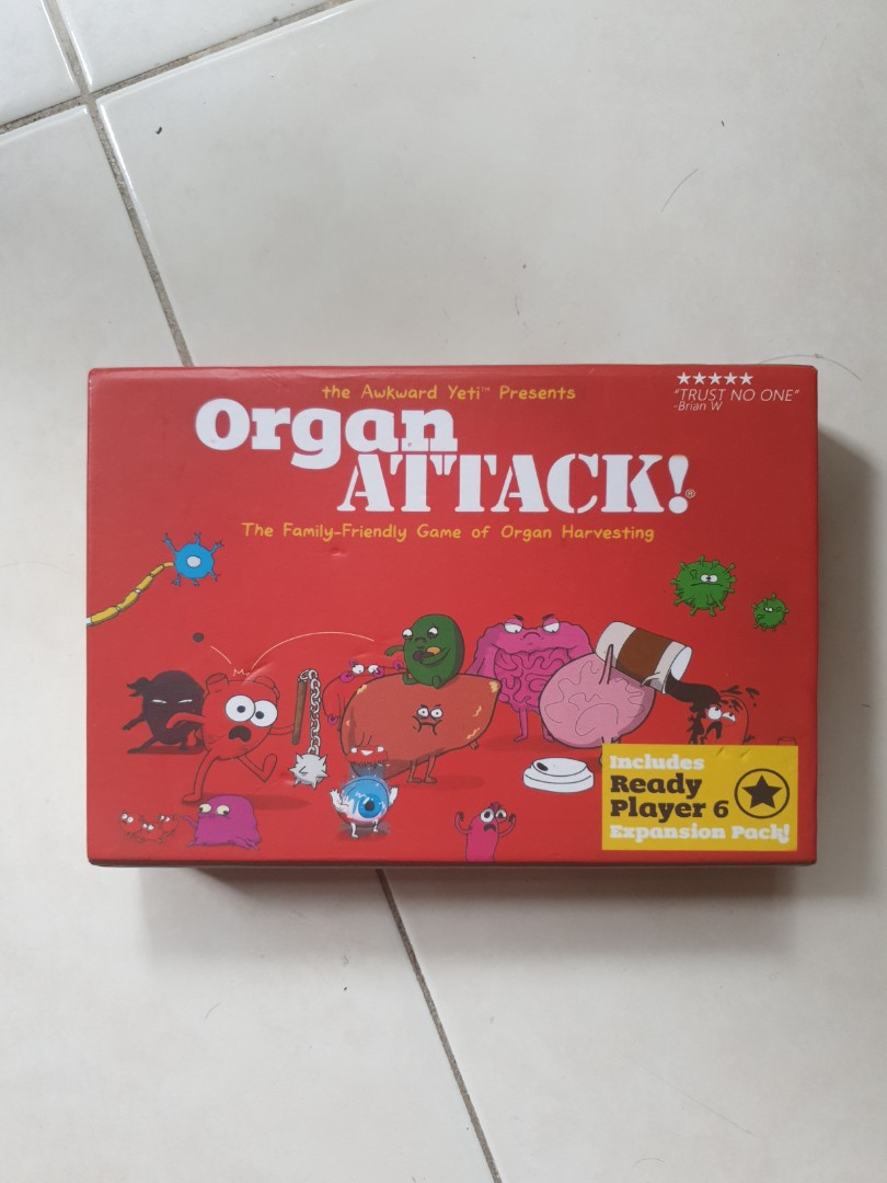 Organ Attack + 2 Expansions (Teams & 6-Players), Hobbies & Toys, Toys ...