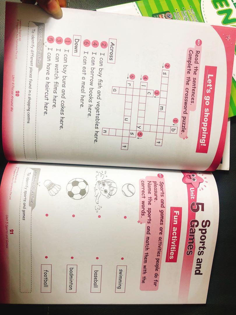 新加坡SAP Learning English N K1 K2 幼稚園必備練習冊啟蒙教育, 興趣及遊戲, 書本 & 文具, 小朋友書 ...