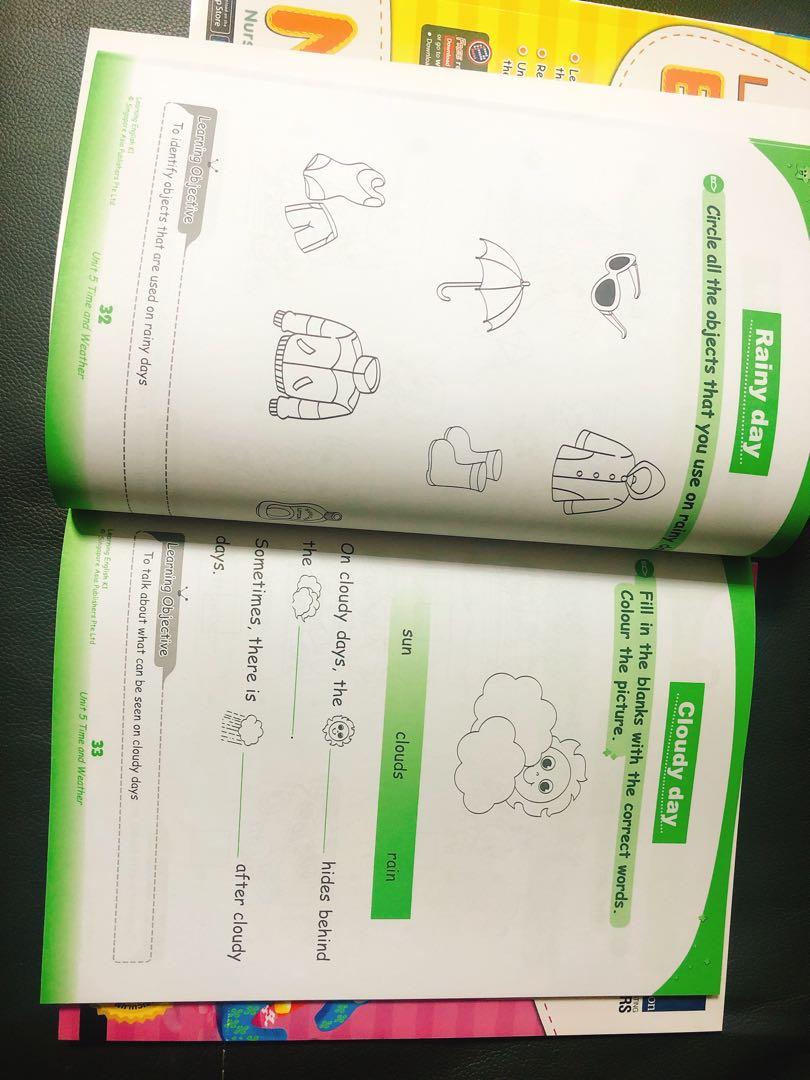新加坡SAP Learning English N K1 K2 幼稚園必備練習冊啟蒙教育, 興趣及遊戲, 書本 & 文具, 小朋友書 ...