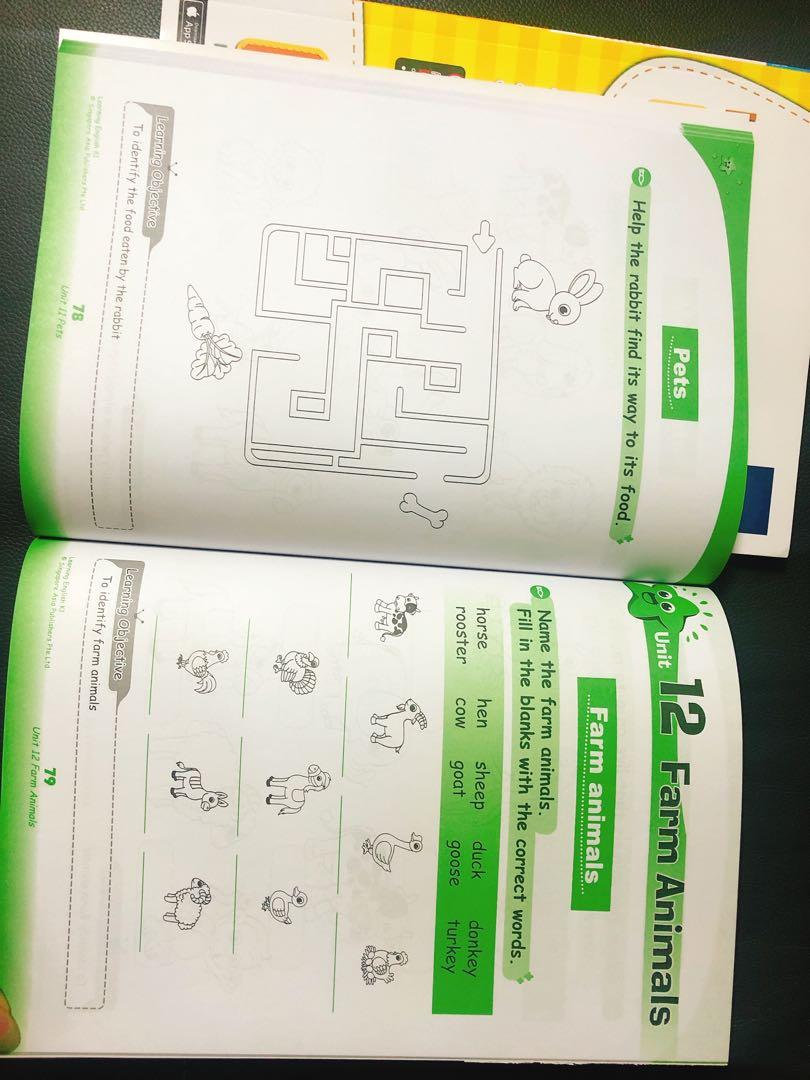 新加坡SAP Learning English N K1 K2 幼稚園必備練習冊啟蒙教育, 興趣及遊戲, 書本 & 文具, 小朋友書 ...