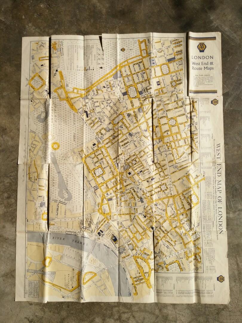 VINTAGE MAPS AAM ESSO PETA LAMA, Hobbies & Toys, Collectibles ...