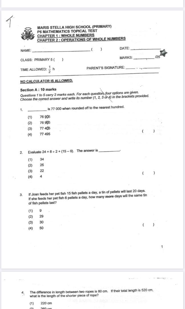 Actual Past Year PSLE Papers, Hobbies & Toys, Books & Magazines ...