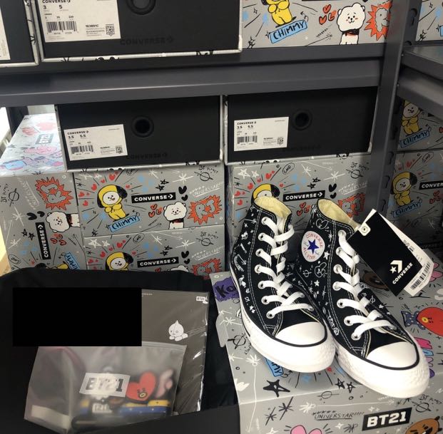 BT21 X Converse Canvas High Cut Sneakers Complete Inclusions from SoKor ...
