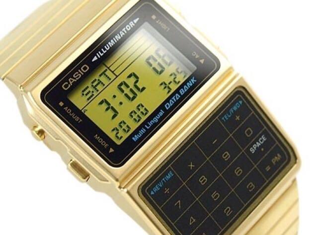 Casio DBC-611G-1DF Data Bank Calculator Watch DBC-611G-1D Digital ...