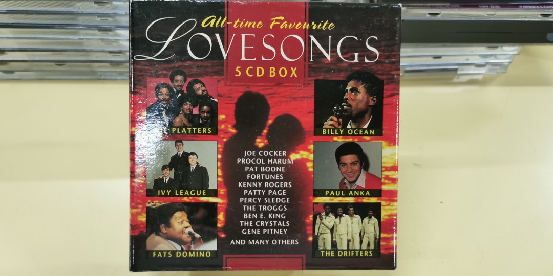 (CD) All Time Favourite Love Songs (5cd Box), Hobbies & Toys, Music ...