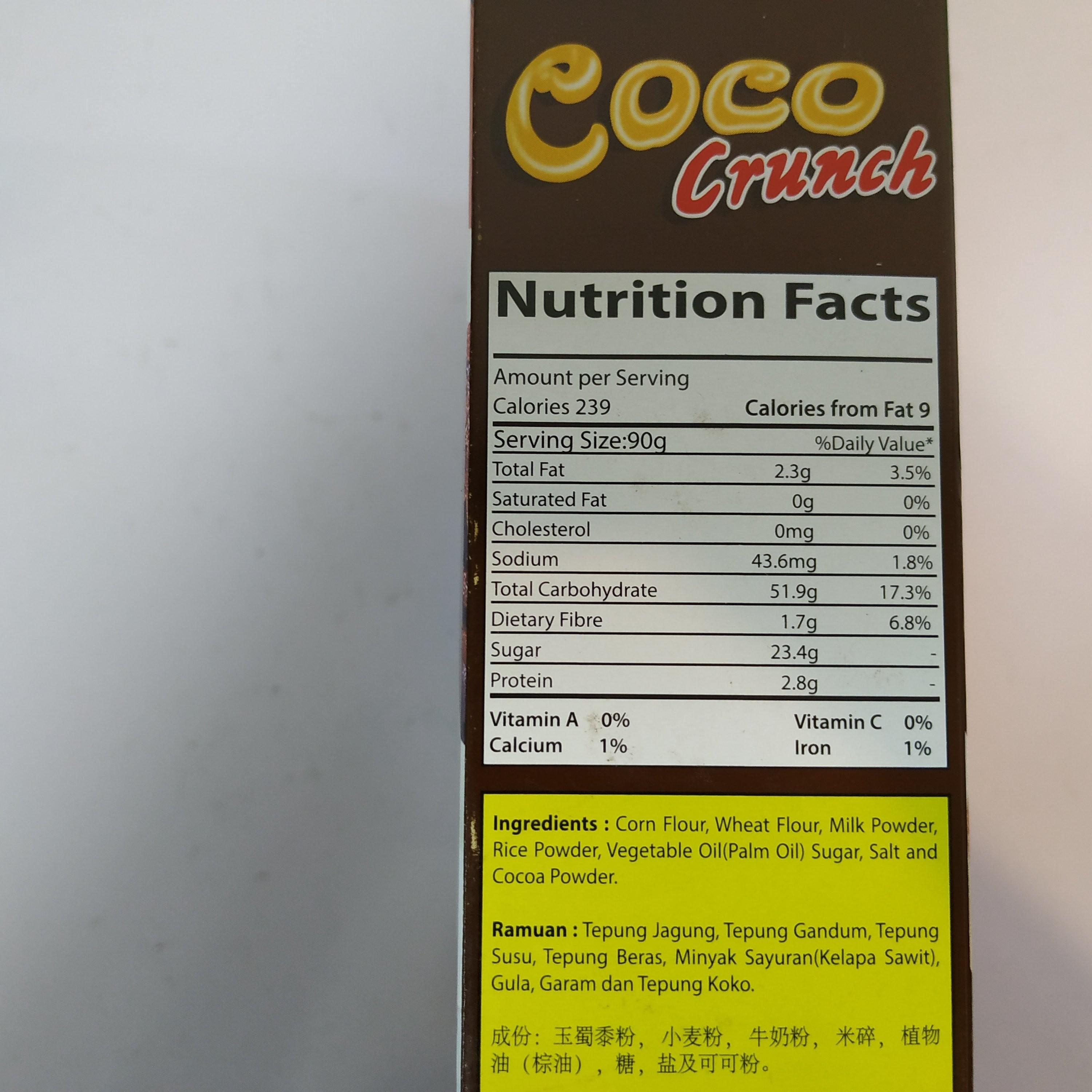 Coco Crunch Chocolate Flavoured Snack Biskut Snek Perisa Coklat Milk ...