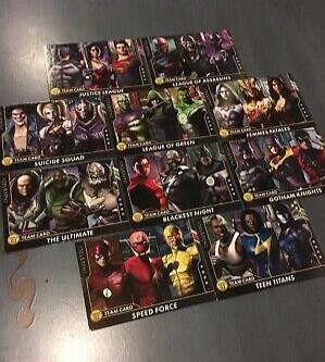 DC Injustice Gods Among Us Complete Full Set 10 Boss 10 Platinum Team ...