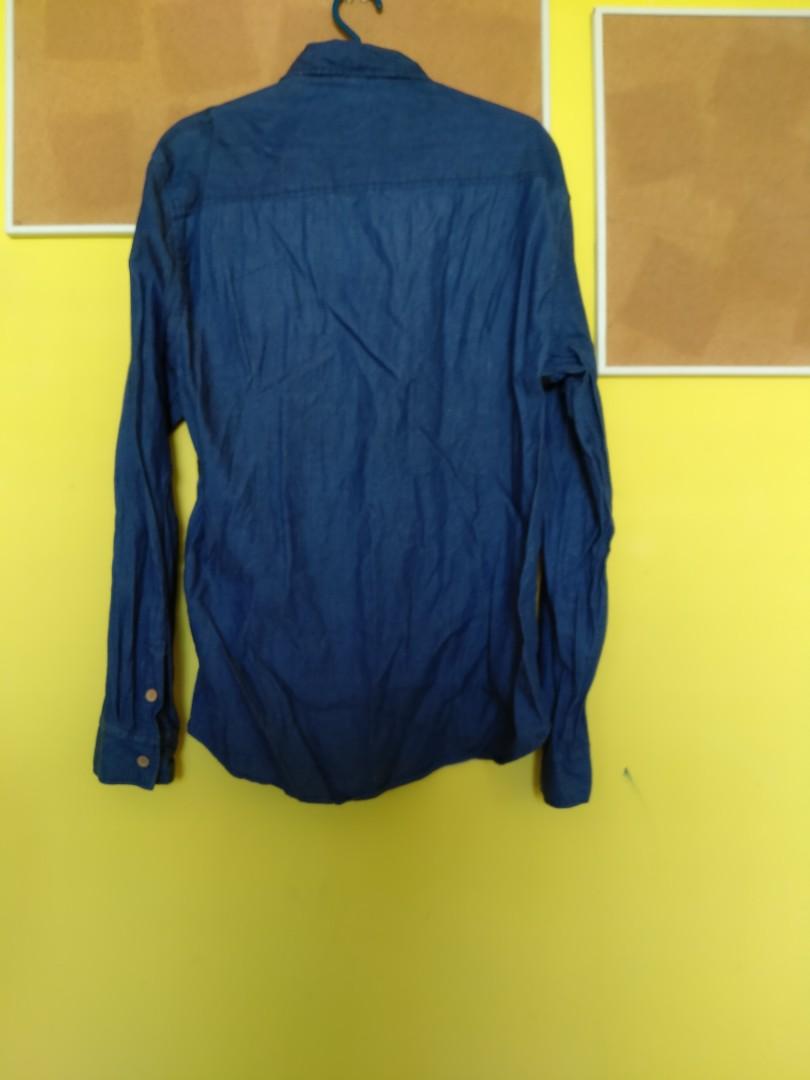 Designer denim shirt, Men's Fashion, Tops & Sets, Formal Shirts on ...