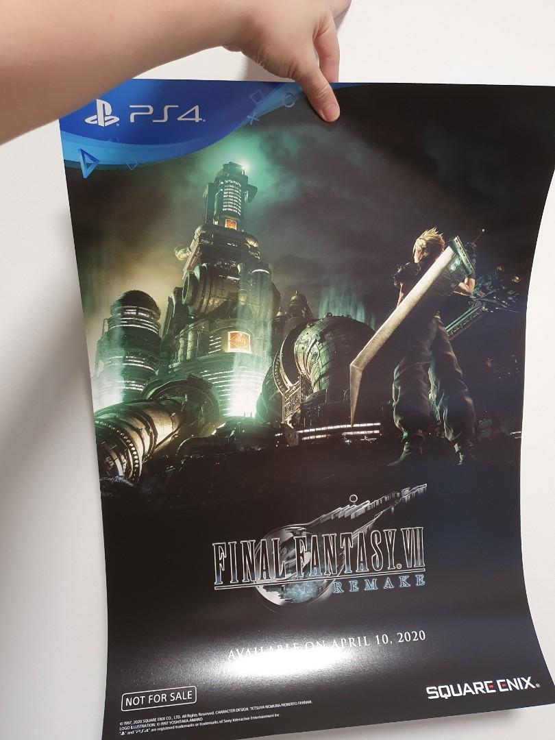 FF7 Remake Reversible Poster, Hobbies & Toys, Memorabilia ...