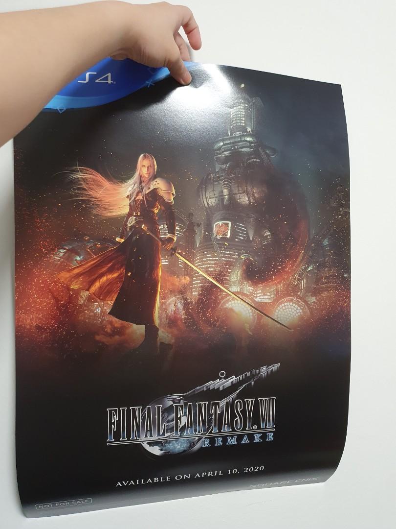 FF7 Remake Reversible Poster, Hobbies & Toys, Memorabilia ...