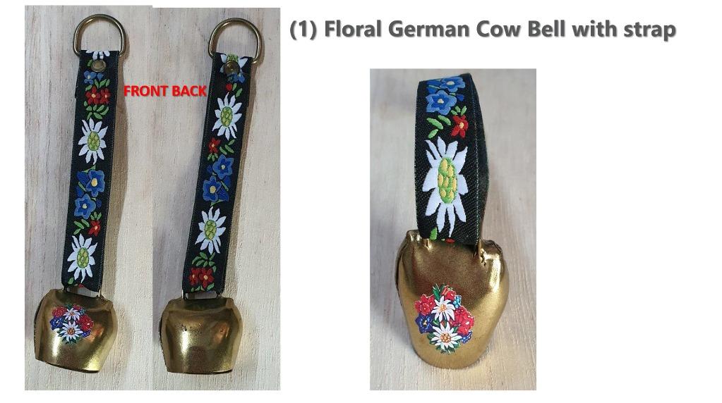 Floral German Cow Bell/Ceramic Dutch Windmills & Tulips/ Yeoman's ...