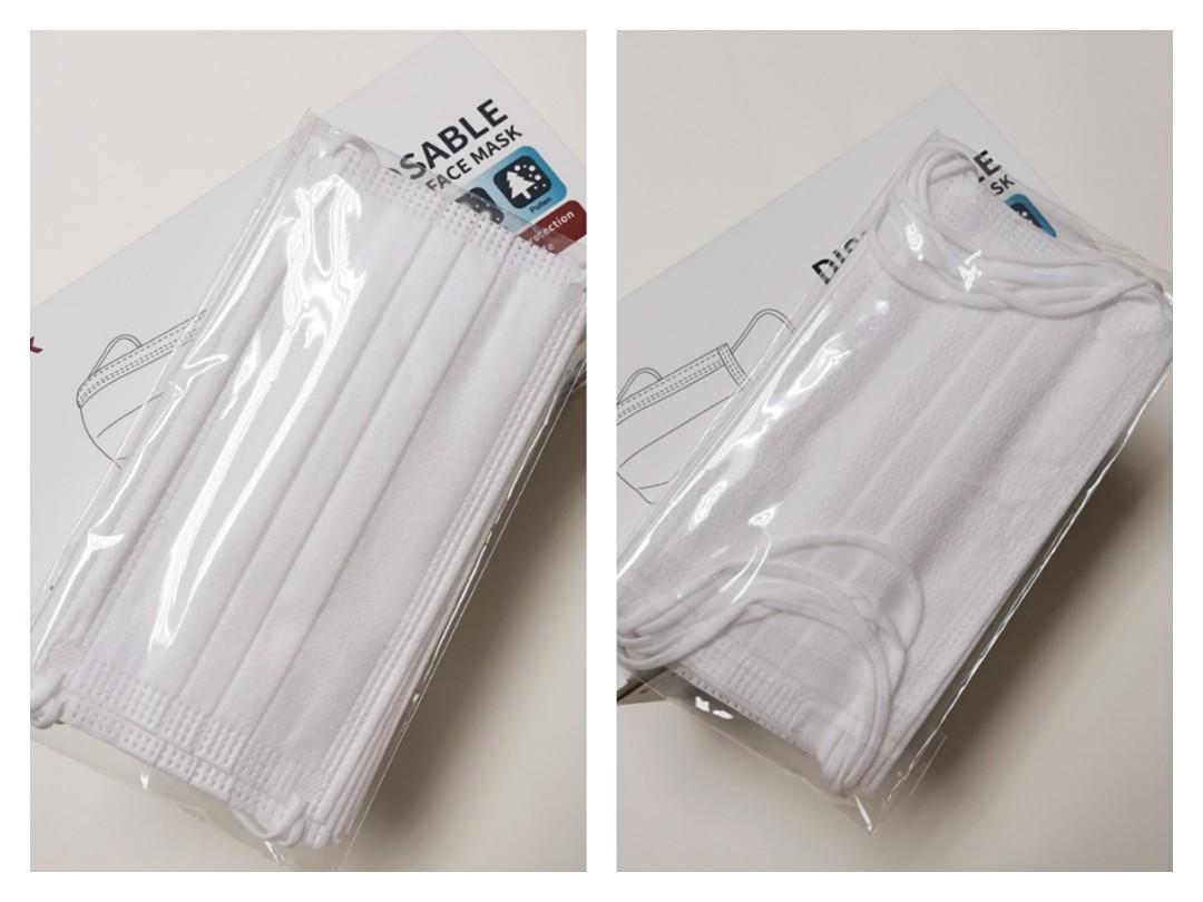 一盒50個Govek 白色防護型三層成人口罩 Adult White 3-Layer Disposable Protective Masks ...