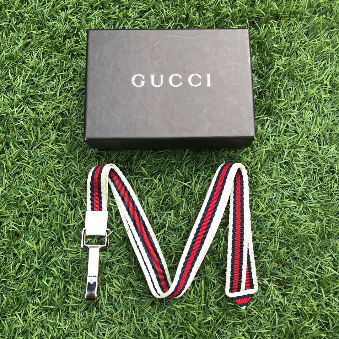 GUCCI LANYARD WHITE ORIGINAL, Luxury, Accessories on Carousell