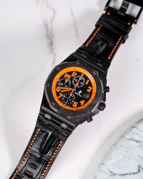 Handmade Handstitched Watch Strap In Black Crocodile Leather For Client ...