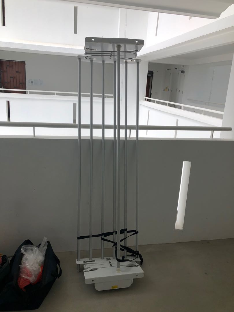 Hdb retractable clothes drying rack, Furniture & Home Living, Bathroom ...