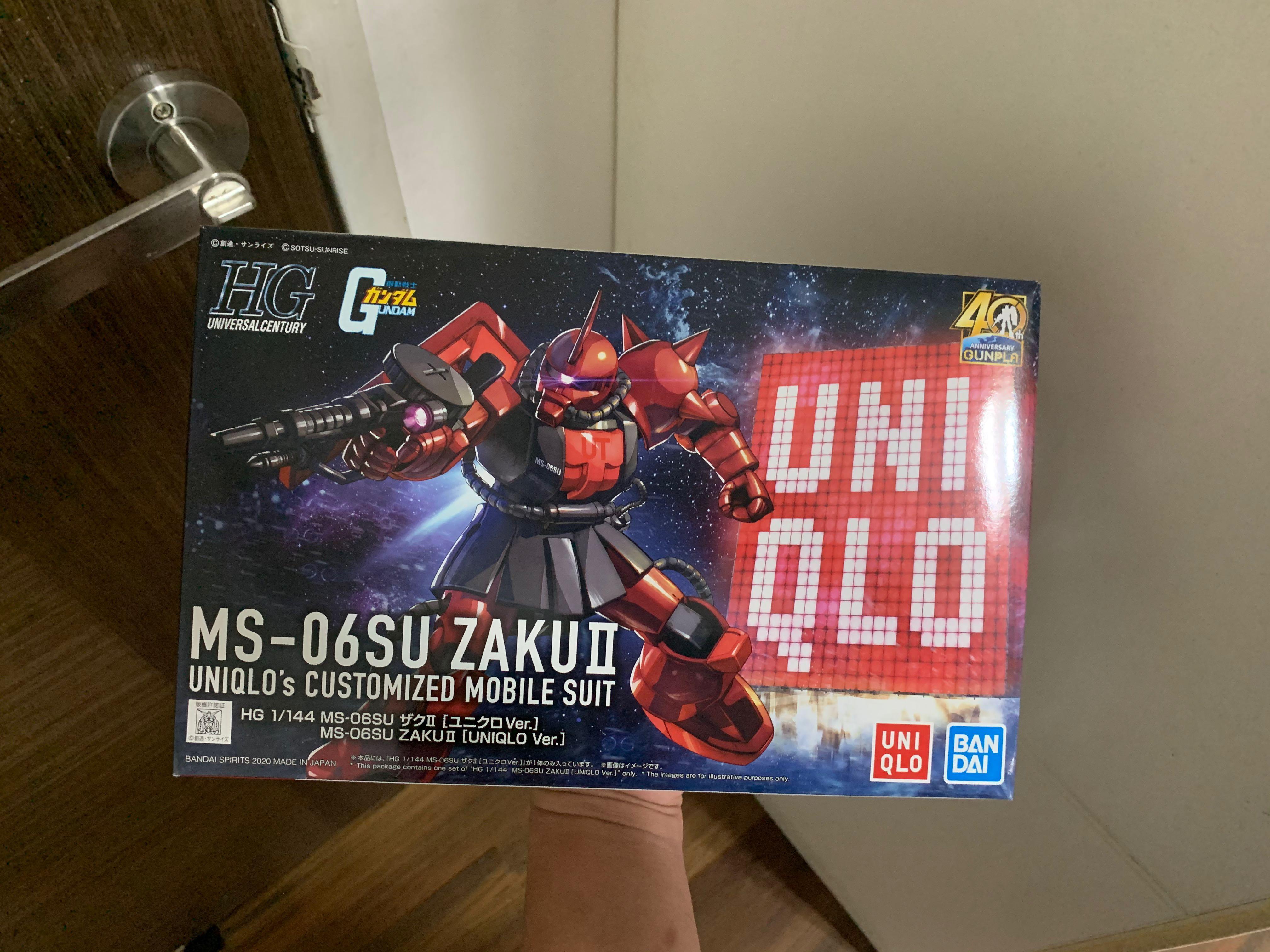 HG MS-06SU ZAKU II UNIQLO Exclusive Gundam, Hobbies & Toys, Toys & Games on Carousell