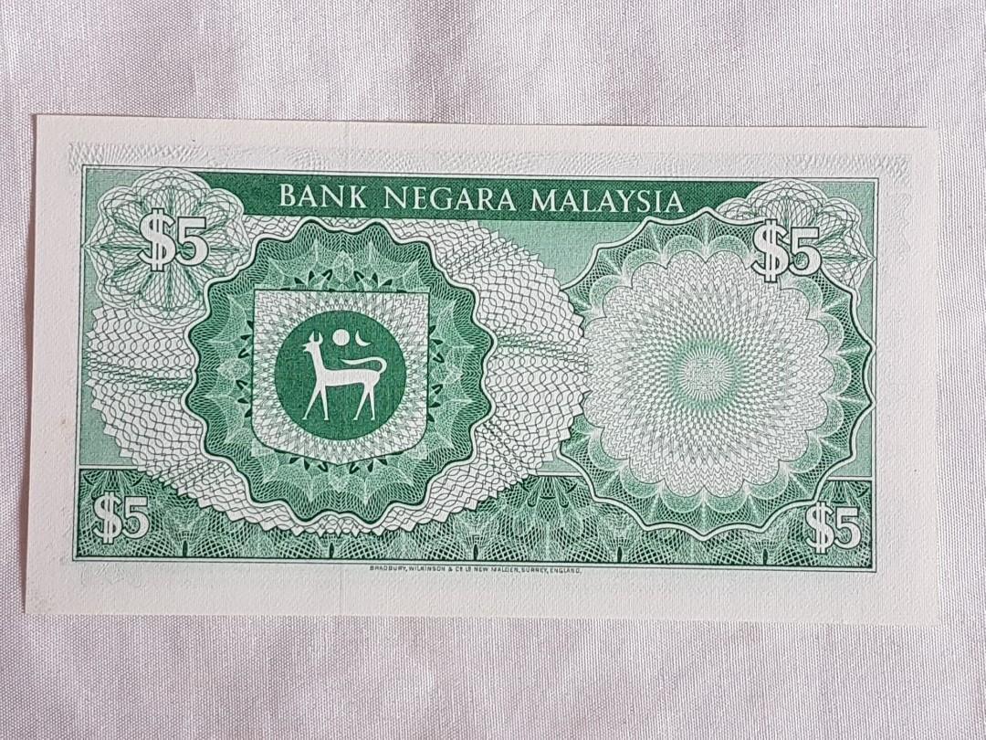 Malaysia 4th Series 1981-1983 $5 Banknote, Hobbies & Toys, Memorabilia ...