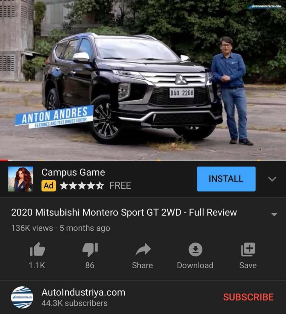 MITSUBISHI MONTERO SPORT GT 2WD 2020 MODEL Auto, Cars for Sale, Used ...