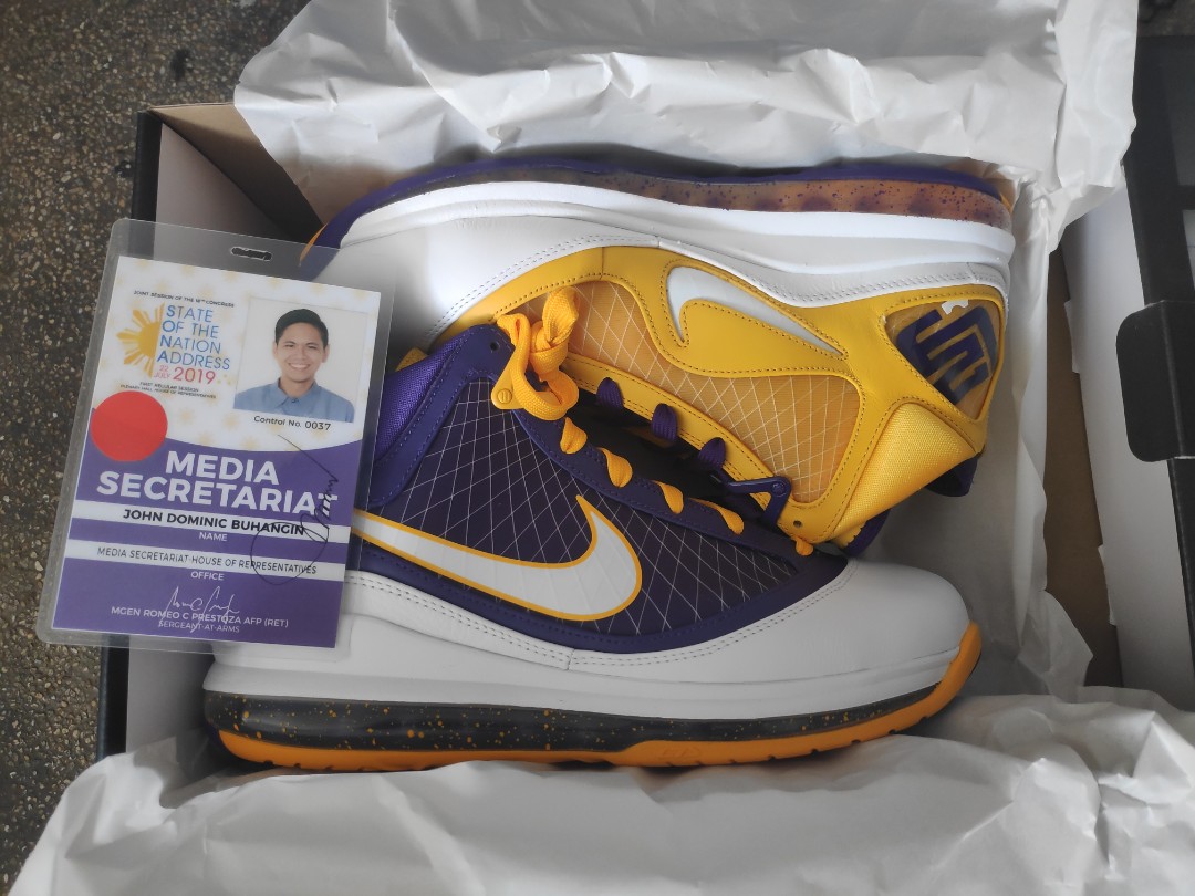 Nike LeBron 7 Retro "Lakers Media Day", Men's Fashion, Footwear ...