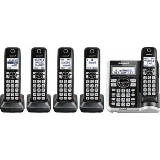 Panasonic Link2Cell Bluetooth Cordless Phone - KX-TGF575 5 Handsets ...