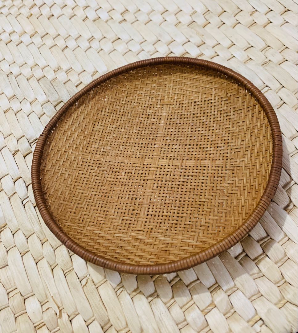 rattan mini bilao, Furniture & Home Living, Home Improvement ...