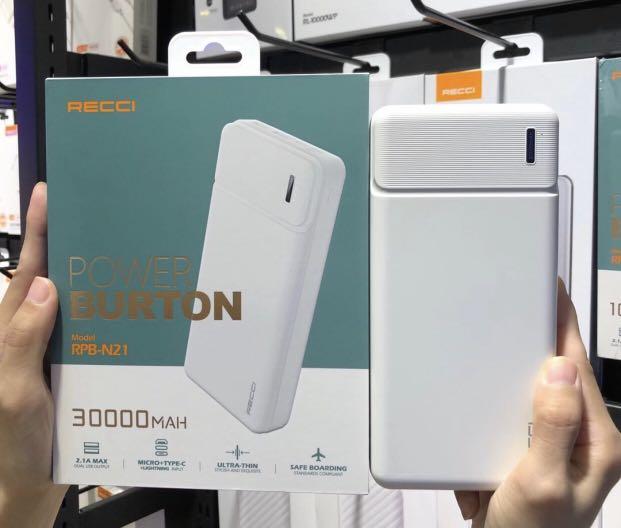 全新現貨！Recci RPB-N21 30,000 mah power bank, big capacity 移動電源 powerbank 尿袋 充電寳, 手提電話, 電話＆平板電腦配件 ...