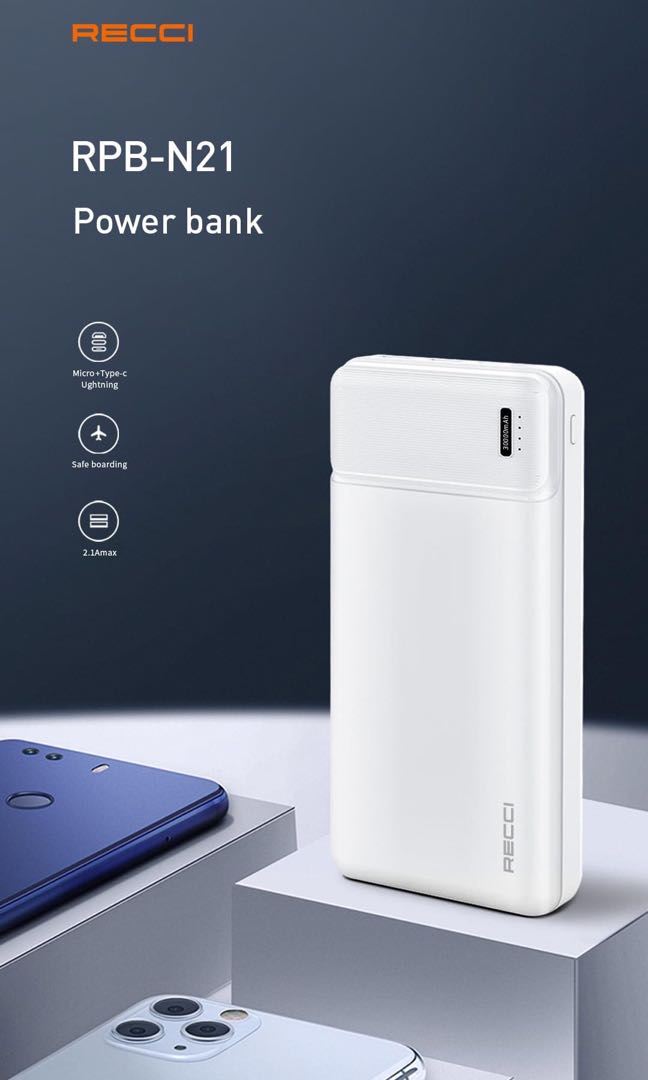 全新現貨！Recci RPB-N21 30,000 mah power bank, big capacity 移動電源 powerbank 尿袋 充電寳, 手提電話, 電話＆平板電腦配件 ...