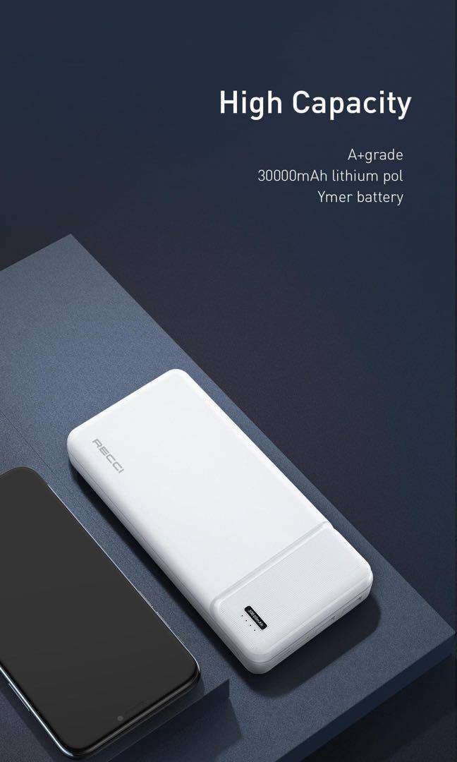 全新現貨！Recci RPB-N21 30,000 mah power bank, big capacity 移動電源 powerbank 尿袋 充電寳, 手提電話, 電話＆平板電腦配件 ...