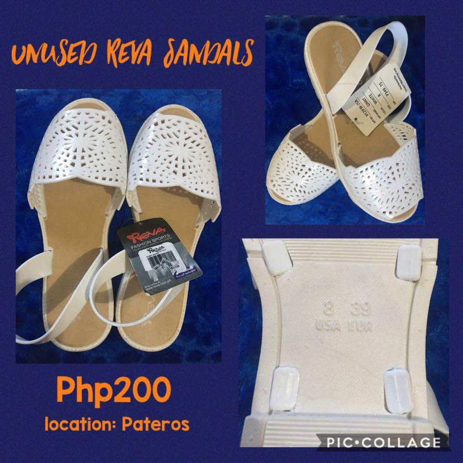 Reva White Sandals, Women's Fashion, Footwear, Flats & Sandals on Carousell