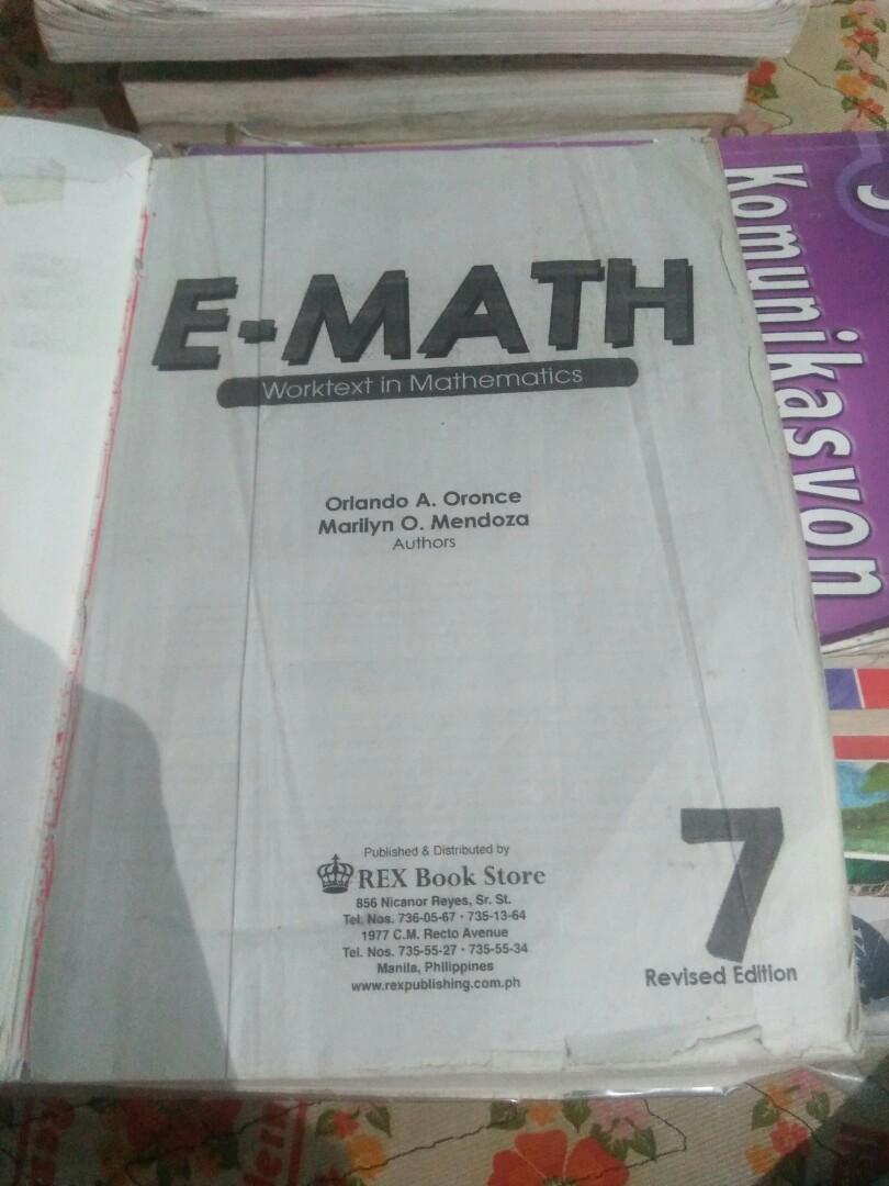 REX E-MATH BOOK FOR GRADE 7, Hobbies & Toys, Books & Magazines ...