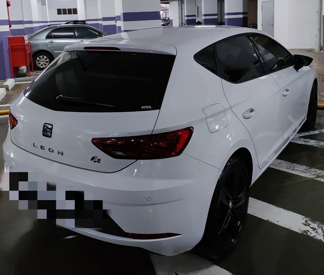 Seat Leon FR 17" rim with Tyres, rims sprayed matte black, Car ...