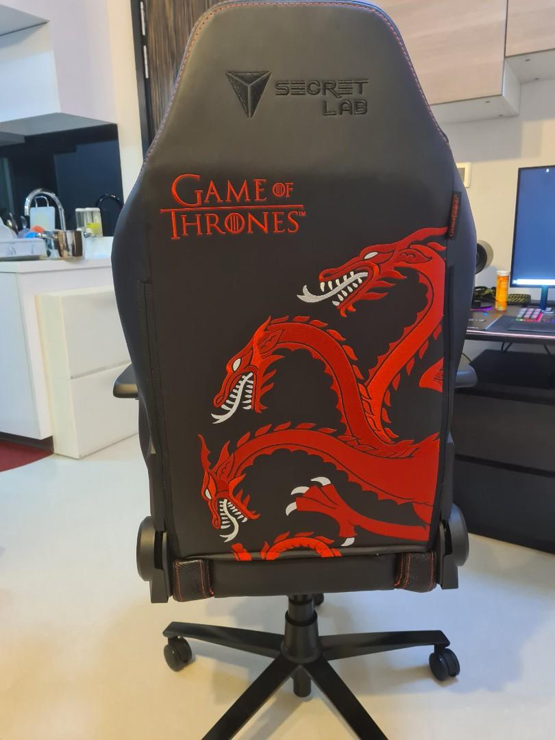 Secretlab Omega 2020 Game of Thrones Edition House Targaryen, Furniture ...