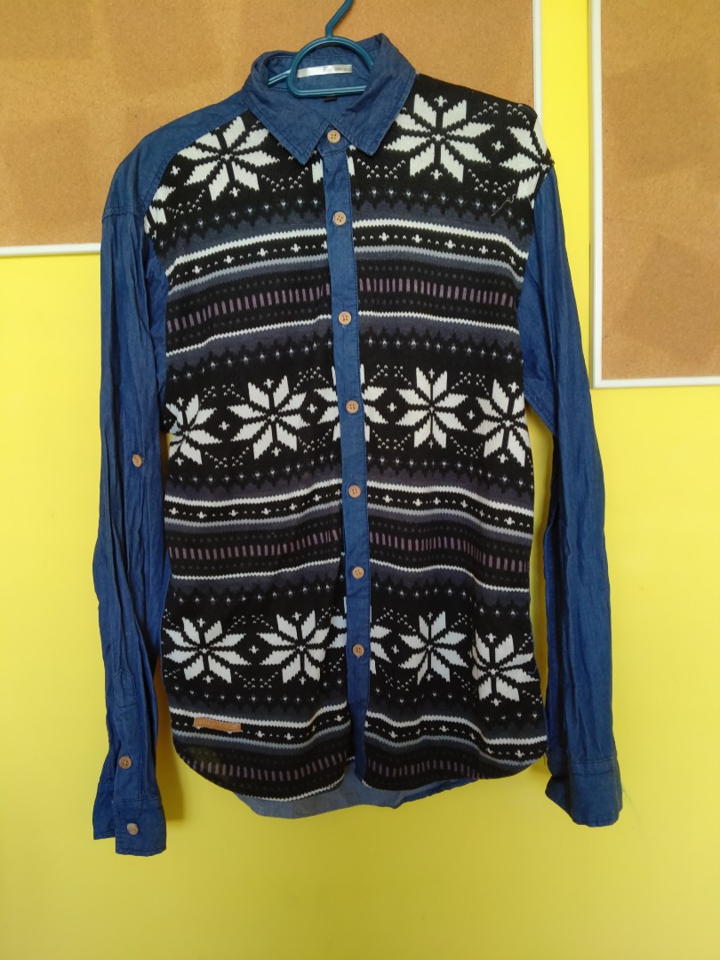 Designer denim shirt, Men's Fashion, Tops & Sets, Formal Shirts on ...