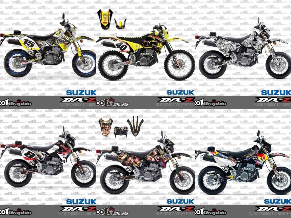 Suzuki DRZ400S DRZ400SM DRZ400 DRZ full fairings coverset sticker ...