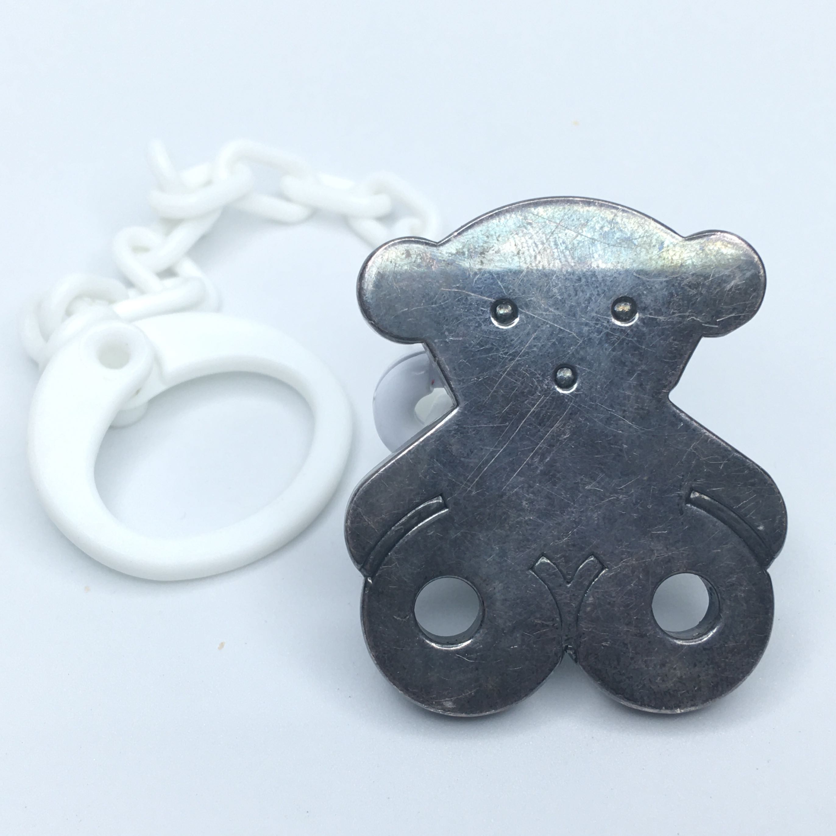 Tous Pacifier Clip Sterling Silver, Babies & Kids, Nursing & Feeding ...