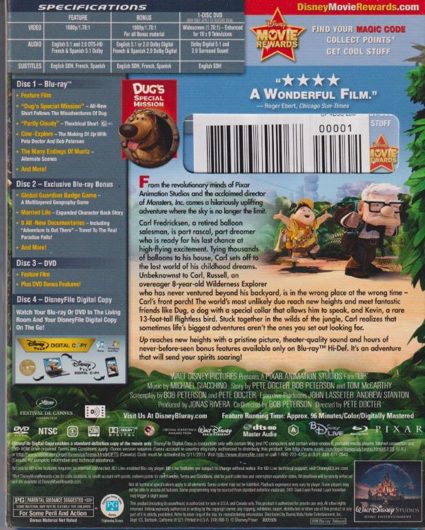 Up (4 Disc Combo) blu ray, Hobbies & Toys, Music & Media, CDs & DVDs on ...