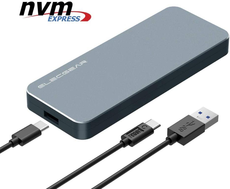 E122 USB 3.1 NVMe PCIe M.2 SSD Enclosure - ElecGear NV-C01 External ...