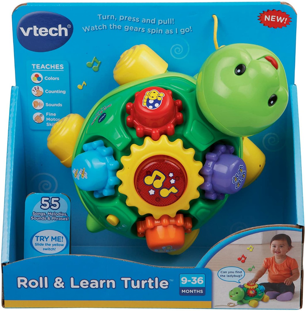 Vtech roll & learn turtle, Babies & Kids, Toys & Walkers on Carousell