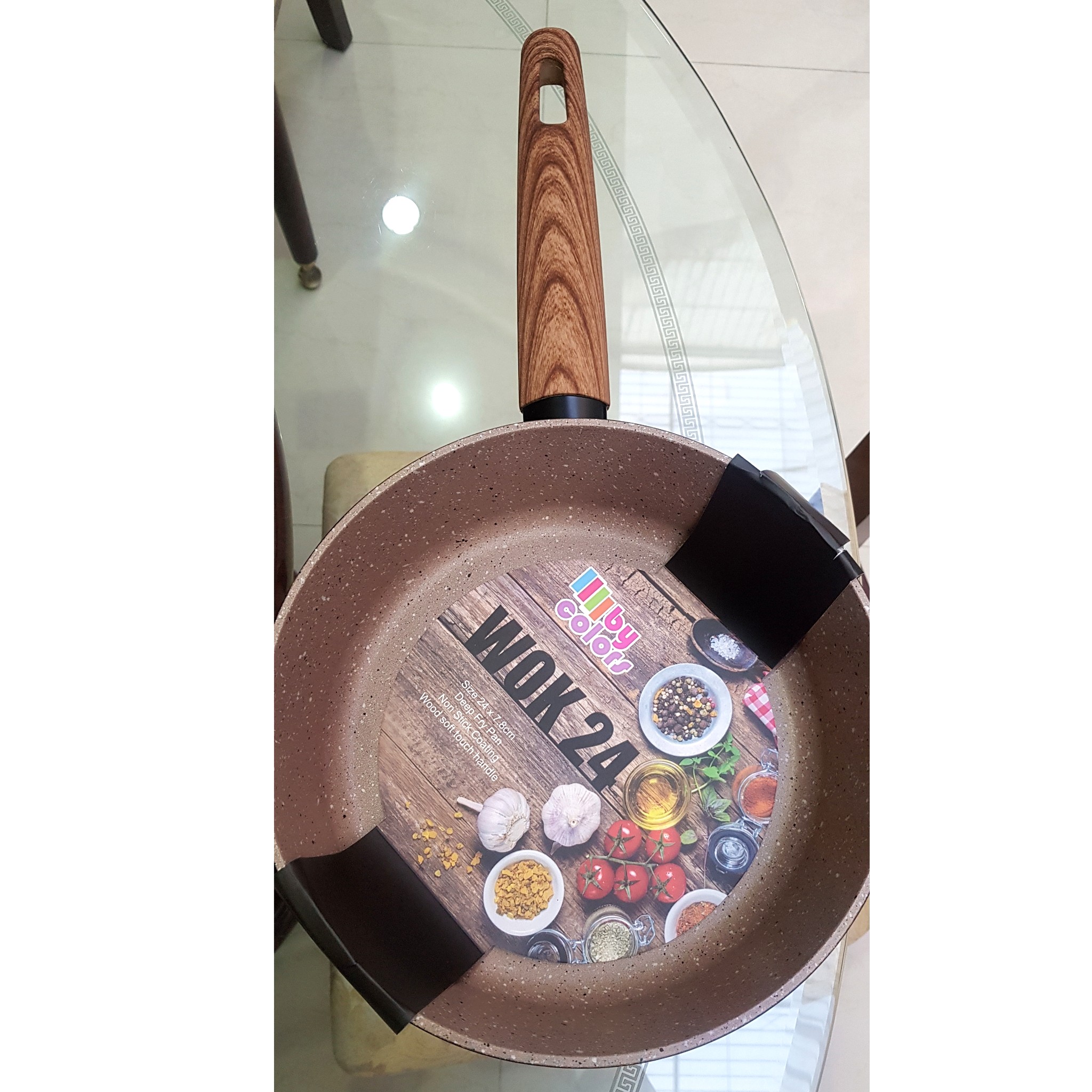 Wok Pan 24cm By Colors, Kitchen & Appliances di Carousell