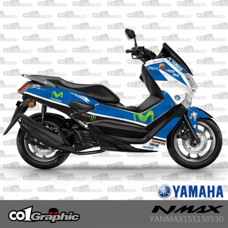 Yamaha NMAX 155 scooter sticker racing 3M Red bull Redbull decals ...