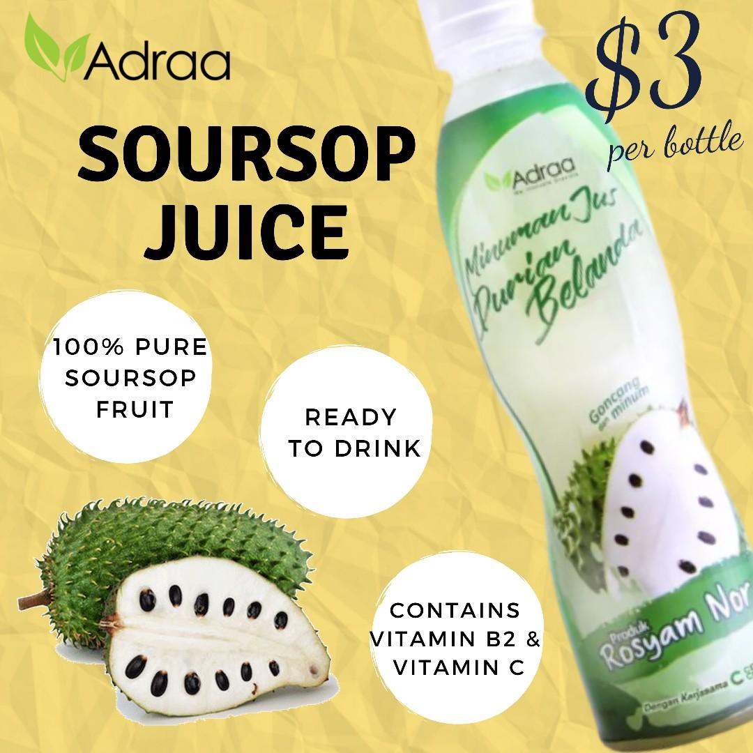 Adraa Soursop Tea, Food & Drinks, Beverages on Carousell